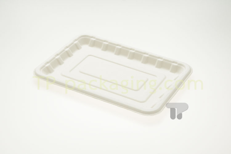 เกรซซิมเปิล ถาดสี่เหลี่ยมชานอ้อย 9 นิ้ว - TP Packaging